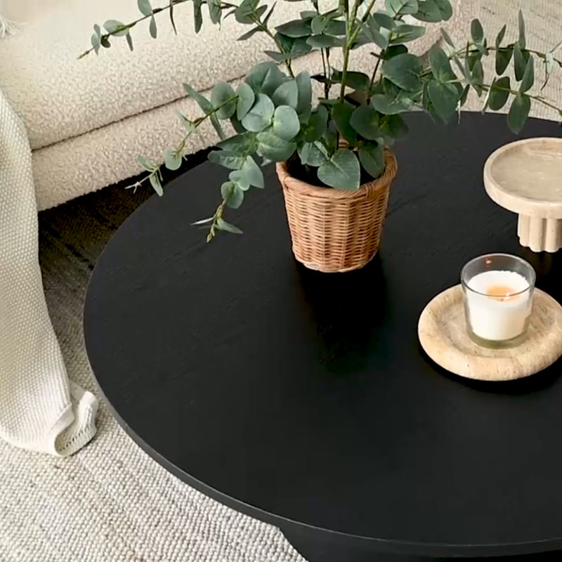 Wade Logan® Carnisha 3 - Piece Round Black Coffee Table Sets & Reviews ...
